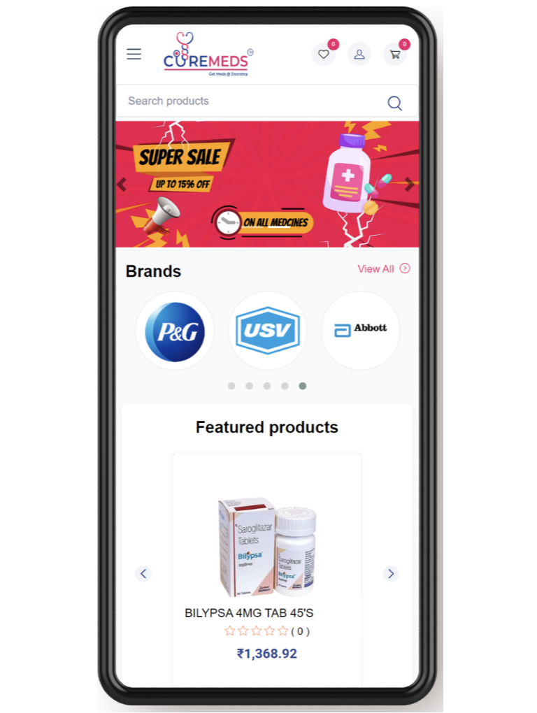 Cure Meds - Retail Chain & E-Pharmacy Store